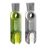 China OEM 3 In 1 Bottle Cup Lid Brush Silicone Matrial Straw Crevice Cleaning Tools for sale