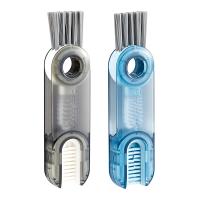 China OEM 3 In 1 Bottle Cup Lid Brush Silicone Matrial Straw Crevice Cleaning Tools for sale