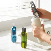China 3 In 1 Bottle Cup Lid Brush Multipurpose Bottle Gap Cleaner Brush for sale