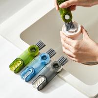 China 3 In 1 Bottle Cup Lid Brush Multipurpose Bottle Gap Cleaner Brush for sale