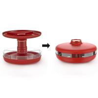 China Double Layer Foldable 360 Degree Rotating Food Tray  Spinning Storage Tray for sale