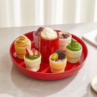 China Double Layer Foldable 360 Degree Rotating Food Tray  Spinning Storage Tray for sale