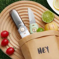 China Stainless Steel Multifunctional Sharp Pocket Kitchen Knife 2 In 1 Double Head for sale