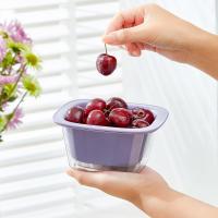 China Double Layers Kitchen Fruit Washing Bowl Mini Plastic Drain Basket 14.56*7CM for sale