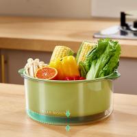 China Multipurpose Double Layer Drain Basket Multifunctional Drain Basket For Washing for sale