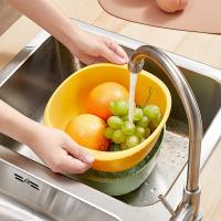 China Minimalist Style PP Vegetable Washing Bowl Kitchen Plastic Drain Basket for sale