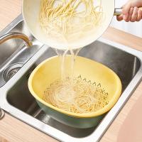 China Minimalist Style PP Vegetable Washing Bowl Kitchen Plastic Drain Basket for sale