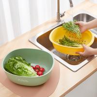 China Minimalist Style PP Vegetable Washing Bowl Kitchen Plastic Drain Basket for sale