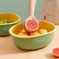 China Minimalist Style PP Vegetable Washing Bowl Kitchen Plastic Drain Basket for sale