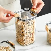 China Different Capacity Clear Plastic Airtight Dry Food Storage Container Set With Lid for sale