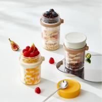 China Portable Airtight Measurement Overnight Oats Container Breakfast Cereal Cup OEM for sale