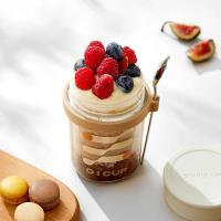 China Portable Airtight Measurement Overnight Oats Container Breakfast Cereal Cup OEM for sale