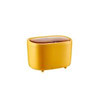 China Portable Desktop Trash Can With Phone Holder Mini Pressing Automatic Waste Bin for sale