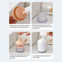 China OEM Plastic Face Wash Hair Shampoo Dew Foam Press Foaming Bubbler Cup for sale