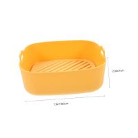China 18.6*18.6*7CM Silicone Air Fryer Liners Square Reusable Air Fryer Silicone Basket for sale