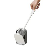 China 39.6cm Length Wall Mounted Silicone Toilet Brush And Holder Set 211g Lightweight for sale