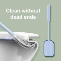 China 39.6cm Length Wall Mounted Silicone Toilet Brush And Holder Set 211g Lightweight for sale