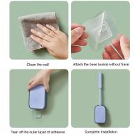China 39.6cm Length Wall Mounted Silicone Toilet Brush And Holder Set 211g Lightweight for sale