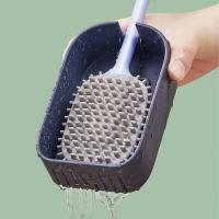 China 39.6cm Length Wall Mounted Silicone Toilet Brush And Holder Set 211g Lightweight for sale