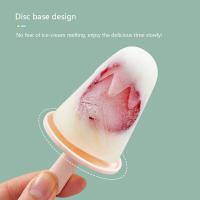 China Food Grade Homeuse DIY Ice Cream Popsicle Molds Silicone Ice Cream Mould for sale