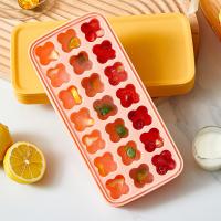 China Resuable Four Leaf Clover Personalized Silicone Ice Cube Mold  4 Colors for sale
