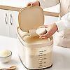 China 6L-10L Clear Rice Dispenser Container Pop Up Sealed Tight For Cereals Corns Grains for sale
