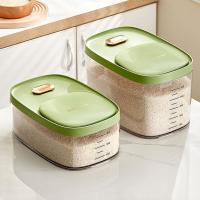 China 6L-10L Clear Rice Dispenser Container Pop Up Sealed Tight For Cereals Corns Grains for sale