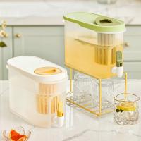 China 3.9L DIY Refrigerator Plastic Drink Dispensers Juice Cold Water Kettle With Spigot for sale