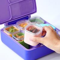 China Food Safe Silicone Small Lunch Snack Sauce Cups Containers with Lids for sale