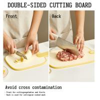 China 3 Colors 3 Sizes Chopping Board Kitchen Meat Vegetables Fruit Cutting Board for sale