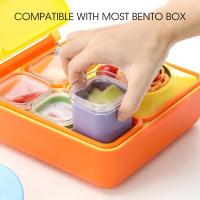 China Custom 4 Pack Food Safe Silicone Small Lunch Snack Sauce Cups Containers With Lids for sale