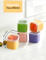 China Custom 4 Pack Food Safe Silicone Small Lunch Snack Sauce Cups Containers With Lids for sale
