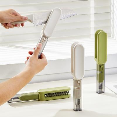 China Newest U Shaped Grinding Stone Knife Blade Brush Tableware Cleaning Double-sided Dirt Removal Gap Cleaning Brush for sale