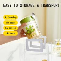 China 4 Pack Overnight Oats Containers With Lids And Spoons for sale