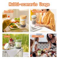 China Versatile Long Spoon Reusable Overnight Oats Jar Leak Proof Wide Mouth for sale