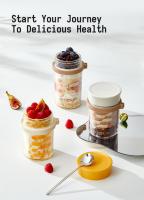 China 350ml/500ml Large Capacity Glass Mason Overnight Oats Jars For Milk Cereal Fruit for sale