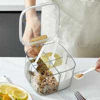 China Kitchen Storage Salt Container With Lid And Spoon for sale