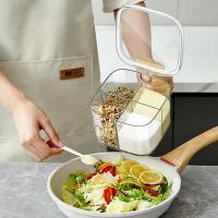 China Kitchen Storage Salt Container With Lid And Spoon for sale