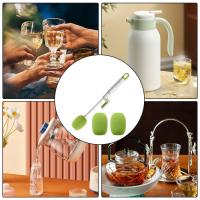 China Versatile Silicone Bottle Cleaning Brush 360 Degree Glass Cup Washing Kitchen Cleaning Tool Set for sale