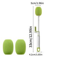 China Versatile Silicone Bottle Cleaning Brush 360 Degree Glass Cup Washing Kitchen Cleaning Tool Set for sale