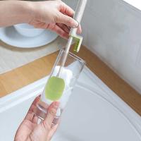 China Versatile Silicone Bottle Cleaning Brush 360 Degree Glass Cup Washing Kitchen Cleaning Tool Set for sale