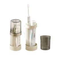 China Toothbrush Holder Stand with Cover Cup Height Adjustable Electric Toothbrush Holders for Bathrooms for sale