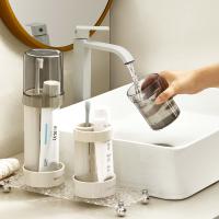 China Toothbrush Holder Stand with Cover Cup Height Adjustable Electric Toothbrush Holders for Bathrooms for sale