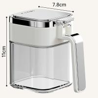 China 2024 New Design Kitchen Seasoning Storage Container Glass Spice Salt Jars With Stainless Steel Lids for sale