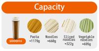 China 1000ML Kitchen Spaghetti Pasta Storage Containers Bucket Multi Purpose for sale