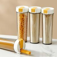 China 1000ML Large Kitchen Spaghetti Pasta Noodle Nuts Flour Cereals Storage Containers for sale