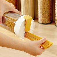 China 1000ML Large Kitchen Spaghetti Pasta Noodle Nuts Flour Cereals Storage Containers for sale