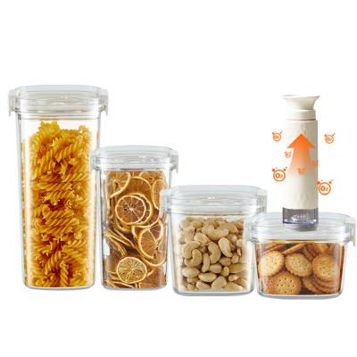 China Manual Vacuum Pump Kitchen Food Storage Canisters for sale