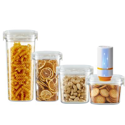 China Electric Air Pump Airtight Lid Vacuumable Food Storage Jars for sale