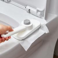 China Handhold Rotatable Automatic Mini Mop With Cloth Clipper with Face Towels for Bathroom Kitchen for sale